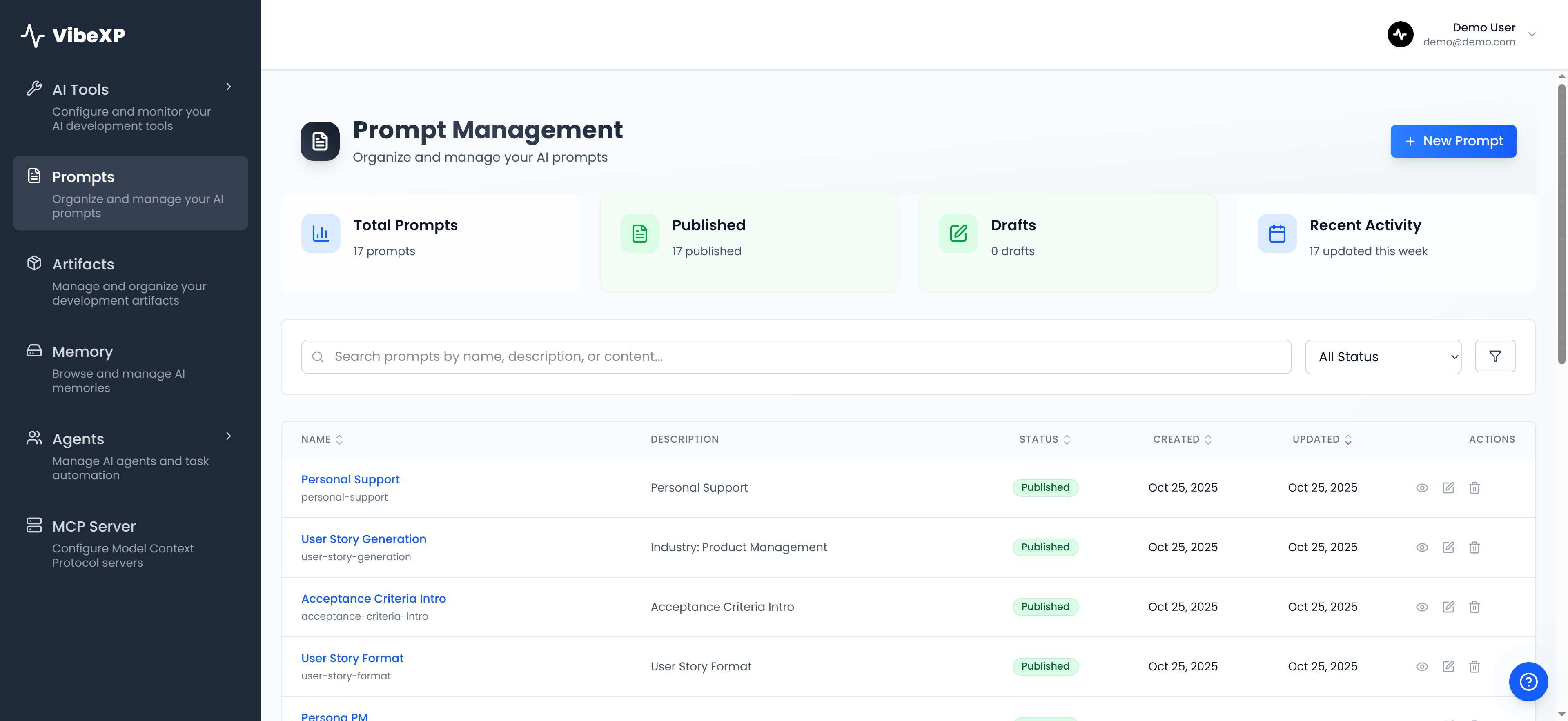 VibeXP - AI Productivity Platform | Organize Prompts, Memories & AI Outputs